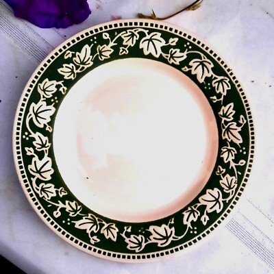 Vintage Sango Ivy Charm Green 6134 Hand Crafted Bread Plate Green and ...