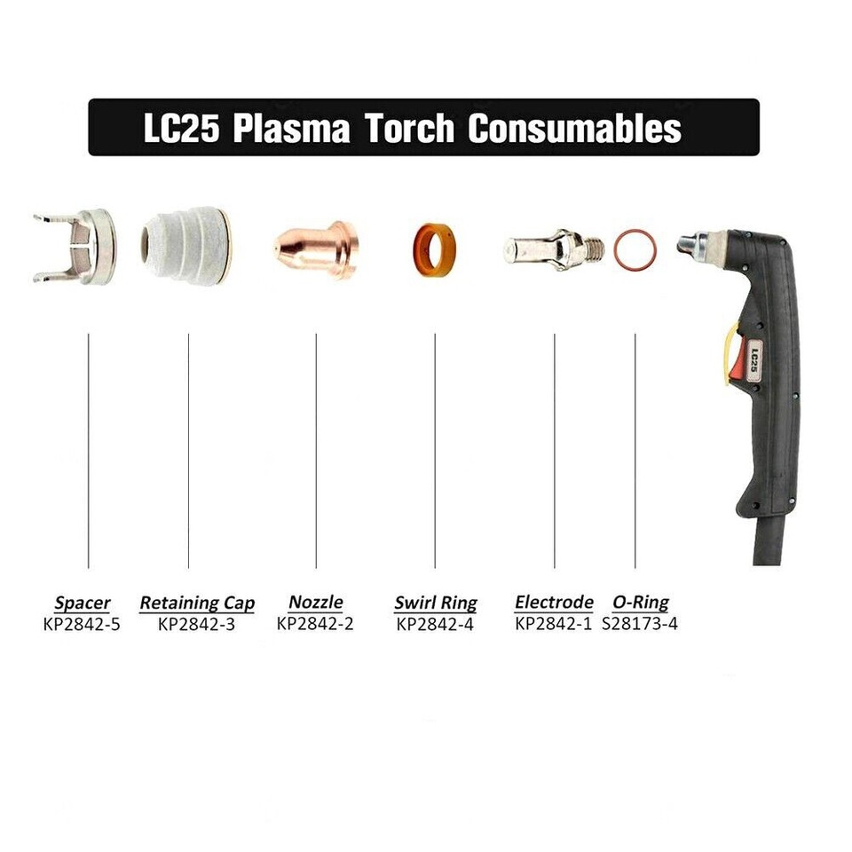 YOUCU 10Pcs KP2842-2 Plasma Nozzle for Lincoln Electric Tomahawk 375 ...