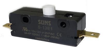SUNS S-13E1 Pin Plunger Snap Micro Switch 15A 3/4HP:125VAC,1-1/2HP ...