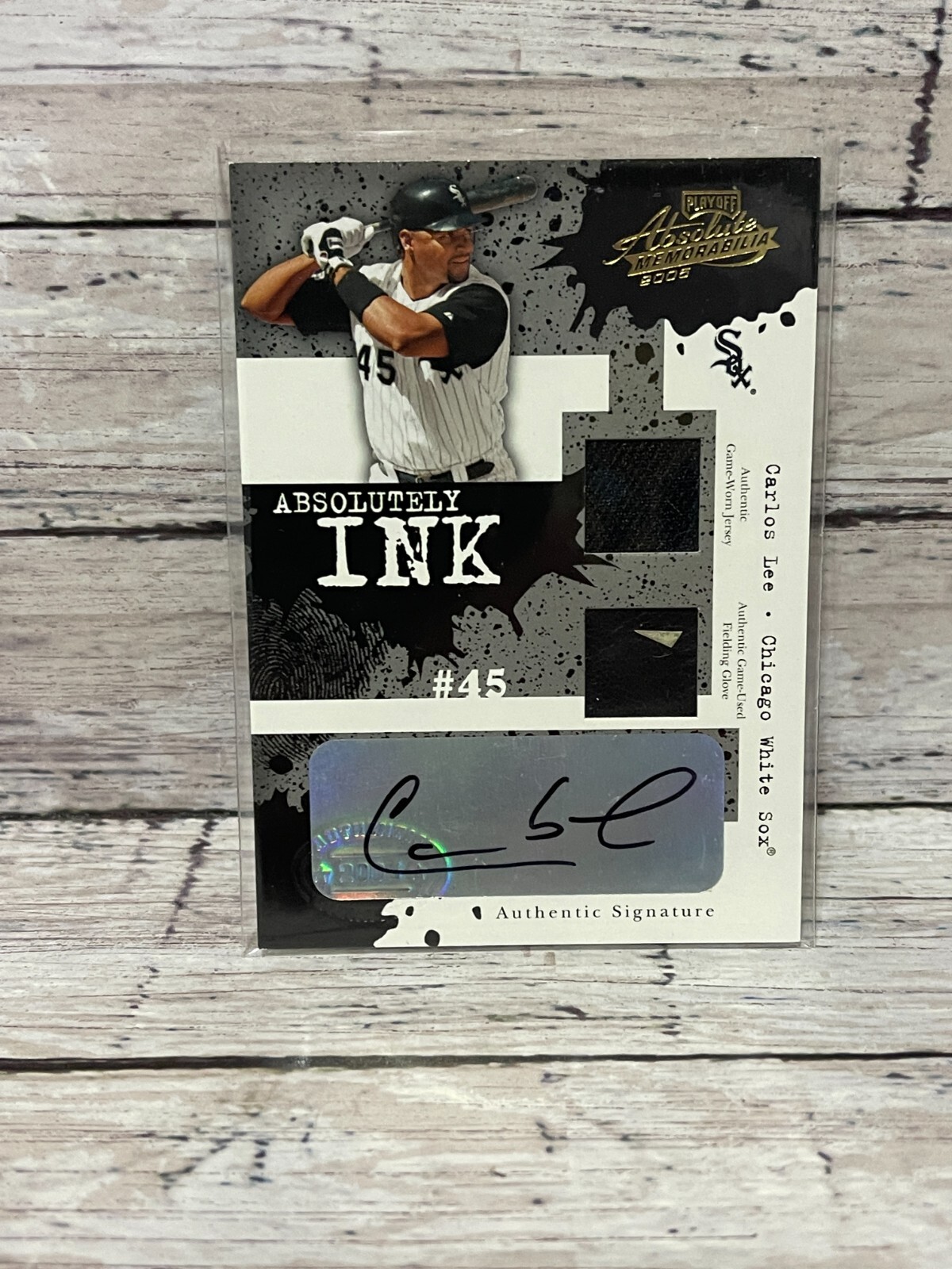 2005 Absolute Memorabilia Absolutely Ink Swatch Double #AI45 Carlos Lee ...