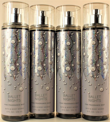 QTY 4 - Bath & Body Works BALLET NIGHTS Fine Fragrance Body Mist Spray ...