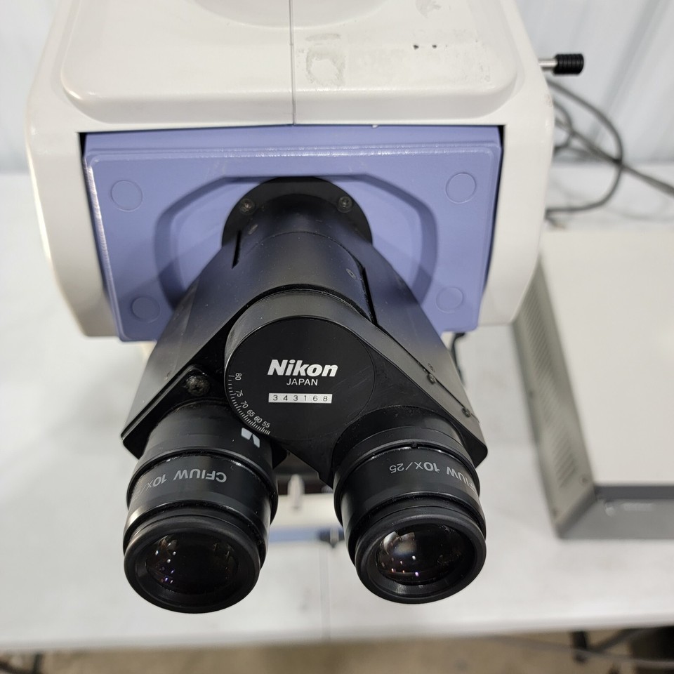 Nikon DIC Eclipse E800 Microscope Trinocular Head w/ Power Unit, Eyepieces, Lamp | eBay