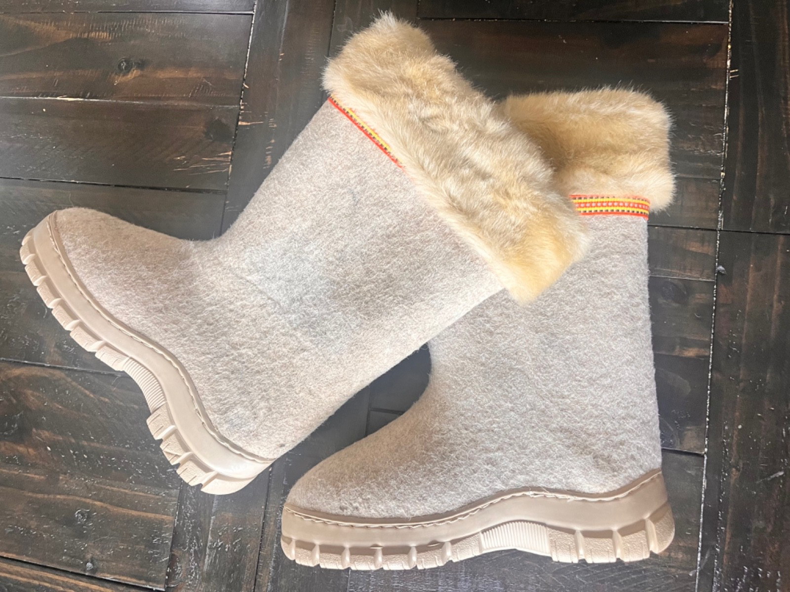 Valenki Russian wool super warm boots sz US 6 | eBay