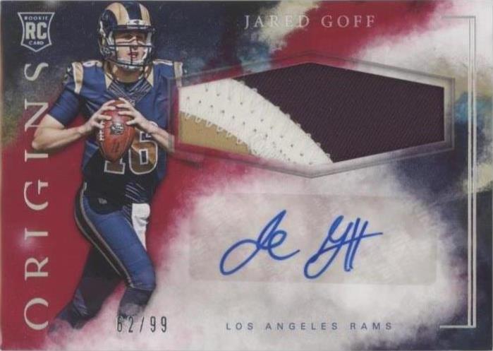 2016 Panini Origins - Rookie Jumbo Patch Autographs Jared Goff #RJPA-JG ...