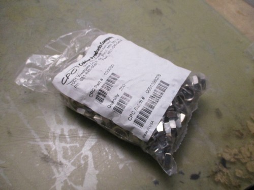 250x CPC 100900 1/2"-24 hex panel nuts 5/8" chrome brass plated nickle ...