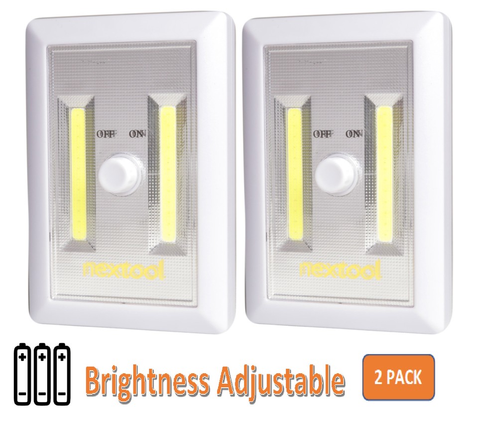 Cordless Night Cabinet Light, COB LED Switch Light with Adjustable ...
