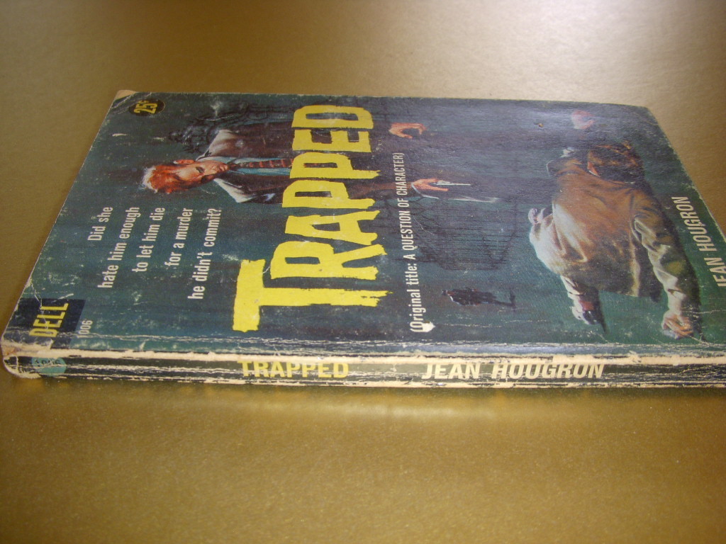 TRAPPED by JEAN HOUGRON, DELL BOOK #1006, 1ST PRINT, 1959, VINTAGE ...