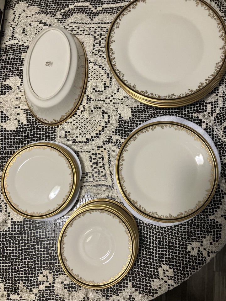 RARE VINTAGE DISCONTINUED LENOX CHINA ECLIPSE PATTERN 5 PIECE PLACE SETTING NEW | eBay