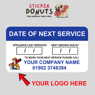 200 Appliance Service Reminder for Plumber Boiler Sticker Label Gas ...