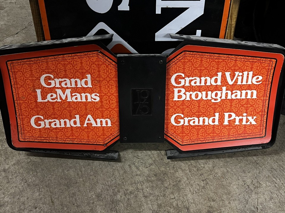 RARE 1975 Pontiac Dealership Sign Firebird Trans Am Lemans Grand AM ...