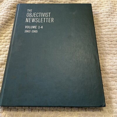 Ayn Rand The Objectivist Newsletter 1962-65 Hardcover Book Volumes 1-4 ...