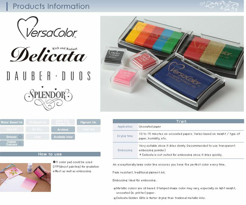 Tsukineko SPLENDOR TWELVE COLOUR INK PAD blossum Flowers Blending | eBay