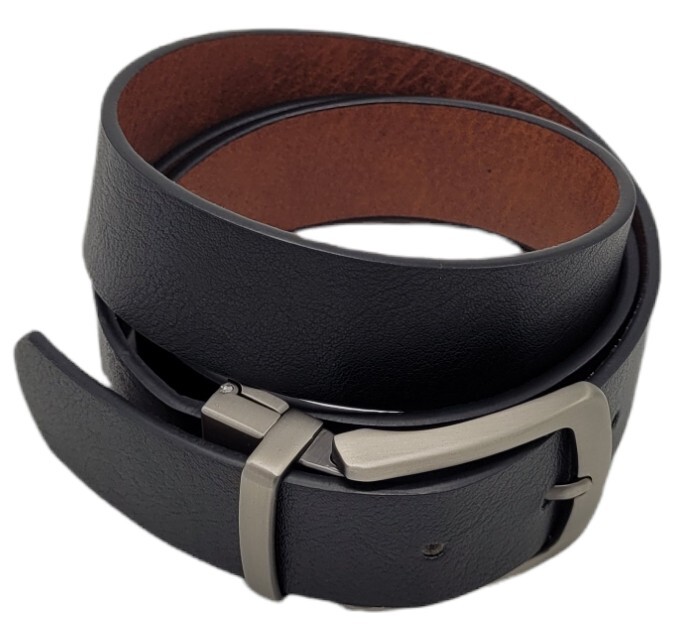 Double Sides Leather Reversible Belt for Men Black and Brown Dress Belt ...