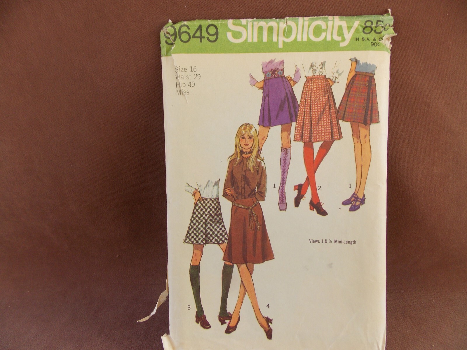 Vtg Simplicity Misses Skirts Size 16 Uncut Pattern 9649 | eBay