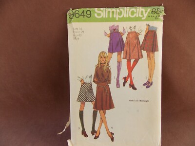 Vtg Simplicity Misses Skirts Size 16 Uncut Pattern 9649 | eBay