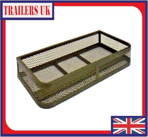 ATV Front Mounted Basket Quad Bike Tool Carrier Mesh Black Kargo Tray ...