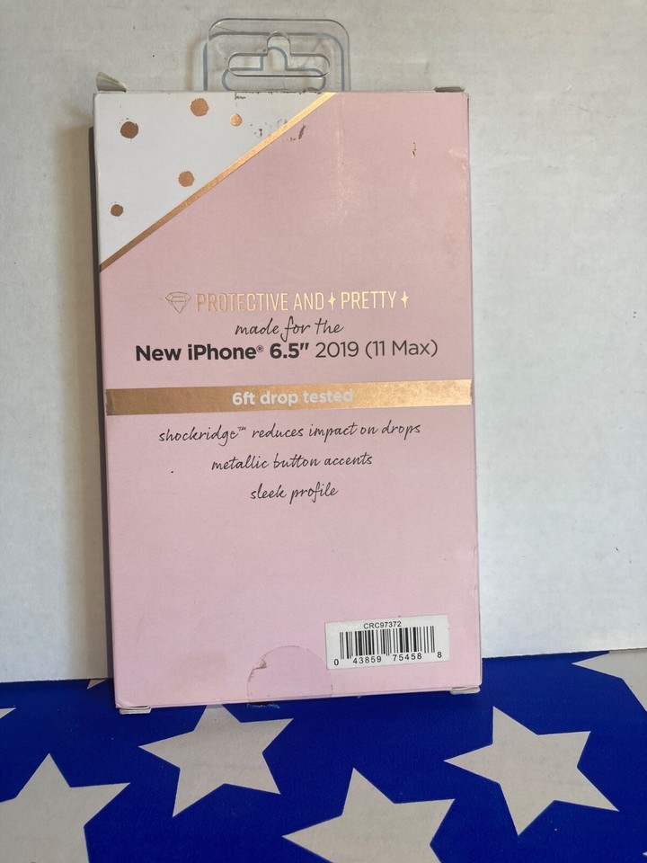 Fellowes iPhone 11 Max 6.5” Case Waterfall Glitter Bling Rose T10 ...