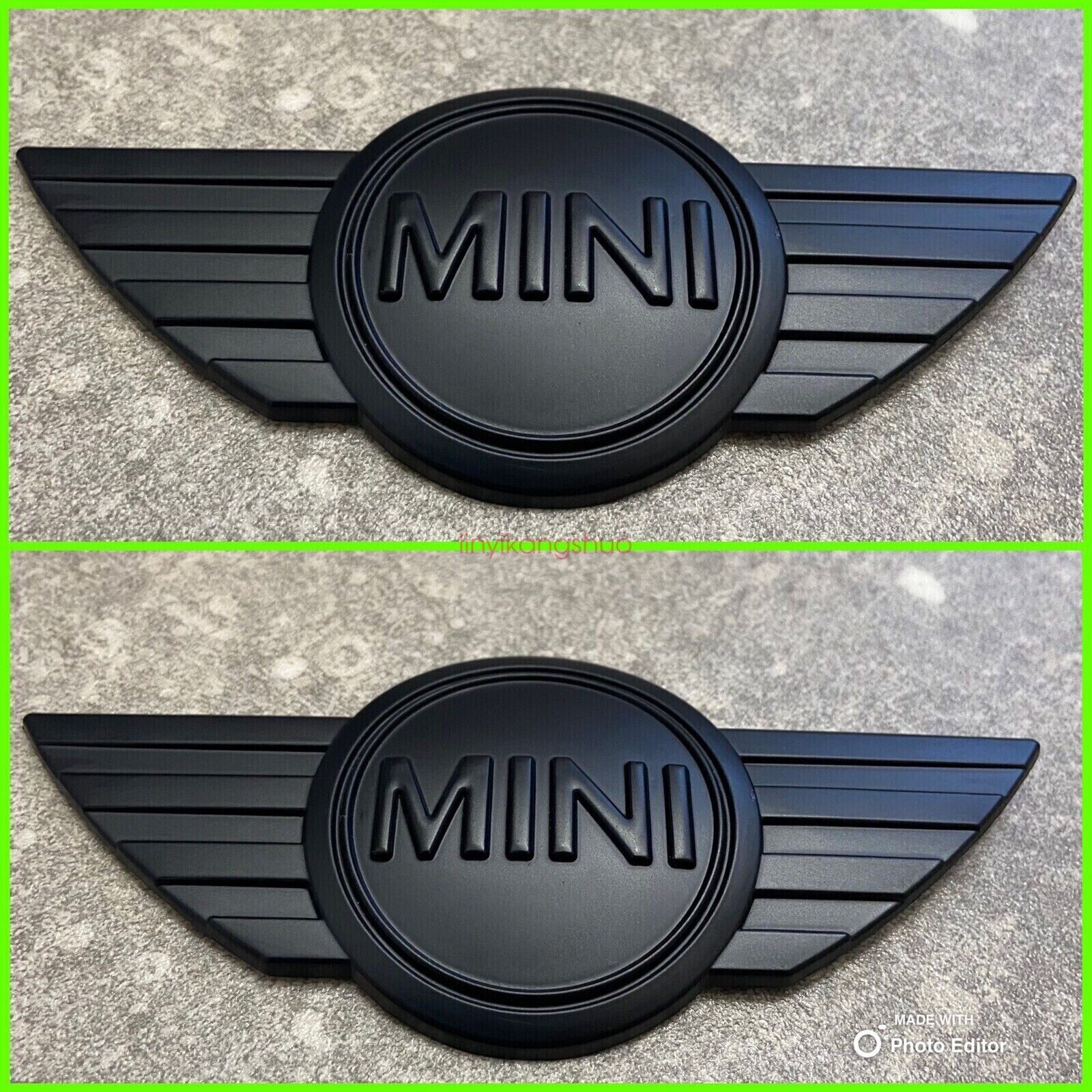SET 🇬🇧MINI🇬🇧R50 R55 R56 ALL BLACK METAL BONNET/BOOT BADGES | eBay