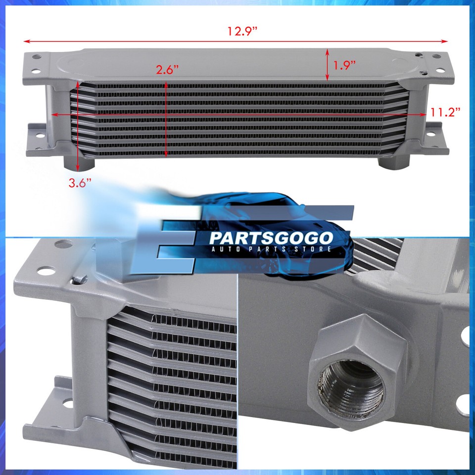 Universal 9Row 13" Slim JDM Race Engine Performance Engine Oil Cooler ...