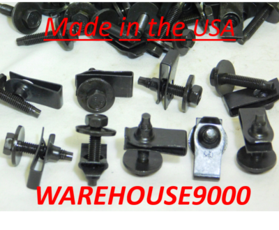 50 Fold Over Nuts #16322 and 50 Hex Head Sems Body Bolts w/ Dog Points ...