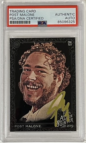 2019 Allen And Ginter POST MALONE Signed On Card Auto Black Border #176 ...