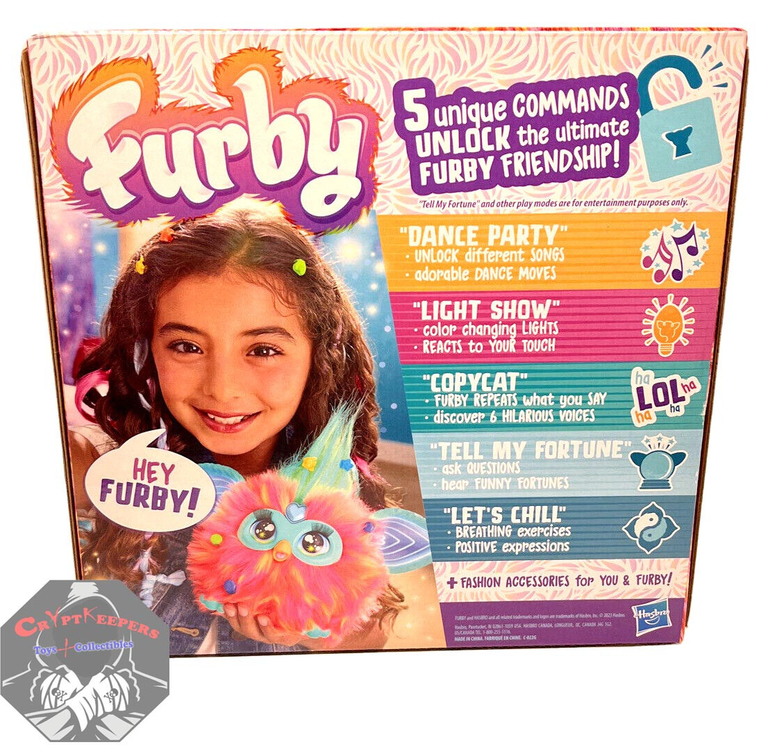 Furby 2023 Coral Pink Orange Aqua Interactive Plush 15pc IN STOCK | eBay