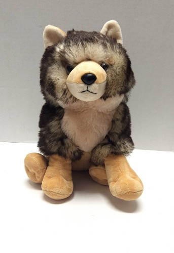 The Petting Zoo 12" Coyote Plush Stuffed Animal - Jackal/Prairie Brush ...