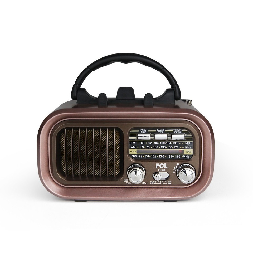 multi-function am/fm/sw 3 bands portable radio USB/TF Rechargeable ...