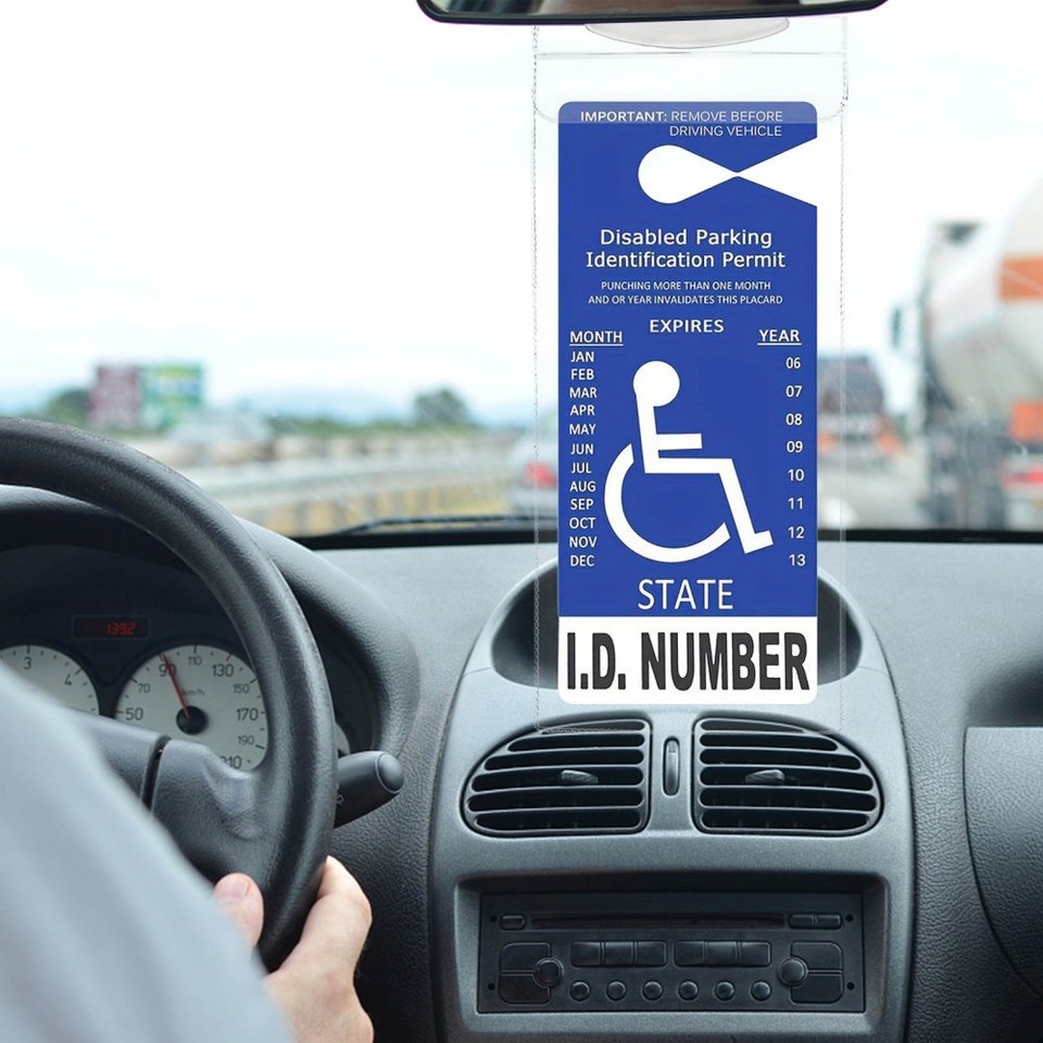 2 Pcs Parking Placards Portable Handicap Holder Gadgets for Disabled ...