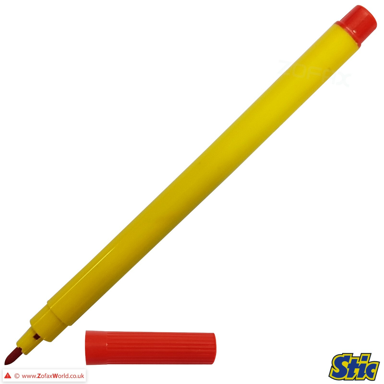 10 x Fine Tip Fiber RED Felt Tip Pens Colour Art Sketch Write School ...