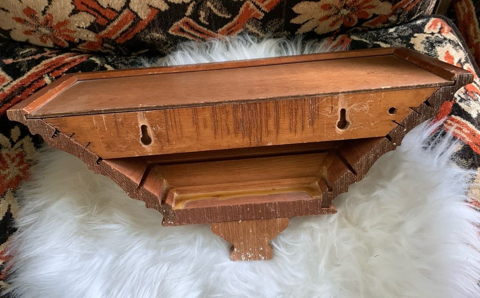 Vintage Mcm Homco Style Wall Shelf, Light Wood, 6x16” | eBay