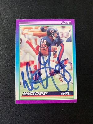 Dennis Gentry Signed 1990 Score #162 Card Chicago Bears Autograph COA ...