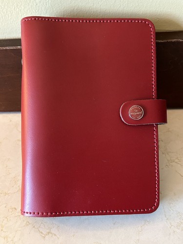 Filofax Planner Binder Personal Size Organizer Red Leather With Some ...