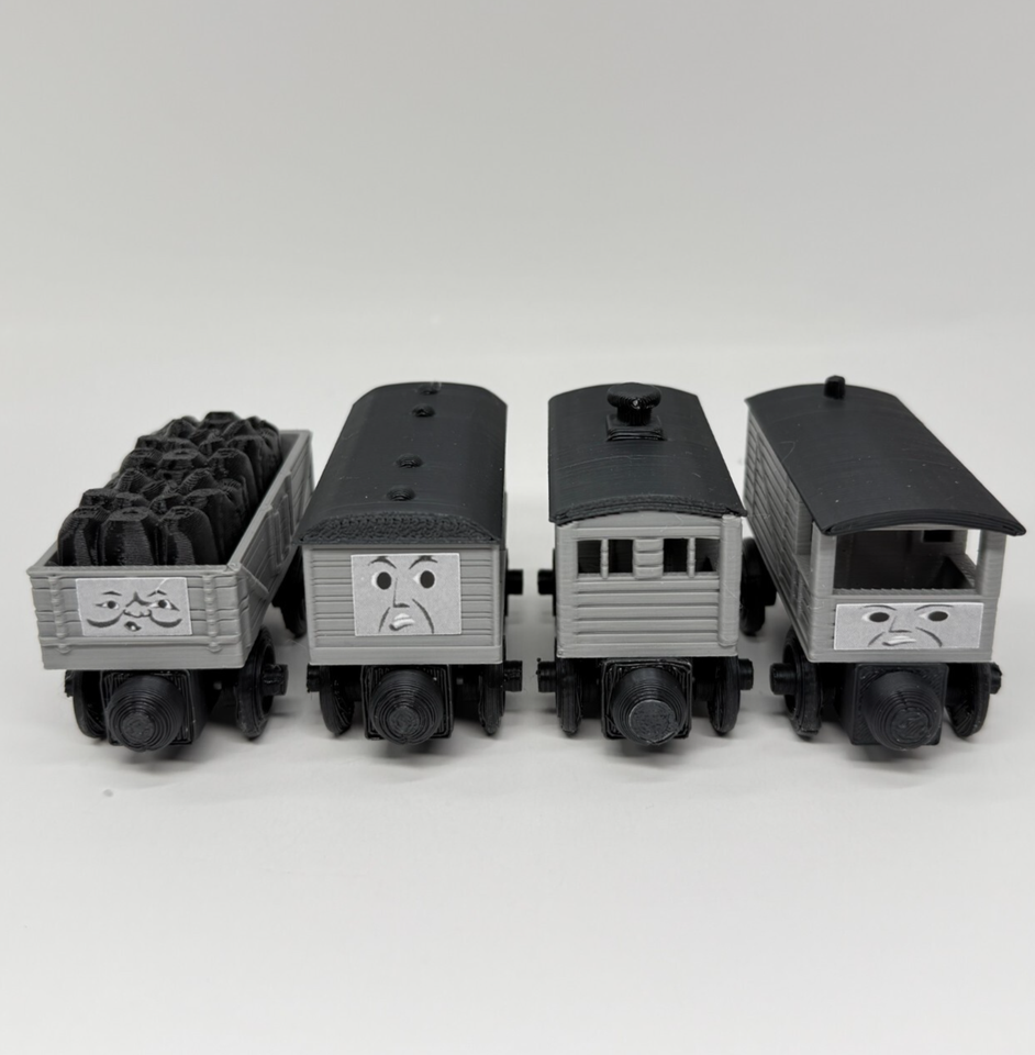 Wooden Railway Gray Breakvan Caboose Cargo Train Custom Made for Thomas ...