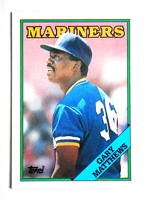 Gary Matthews #156 Topps 1988 Baseball Card (Seattle Mariners) | eBay