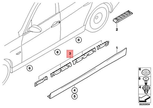 Genuine BMW M3 CRT E90 E91 316d 316i 318d Set Holding Strips Left ...