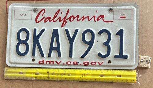 *License Plate, California, Passenger, 8 KAY 931, Kay, Kaye, Okay? | eBay