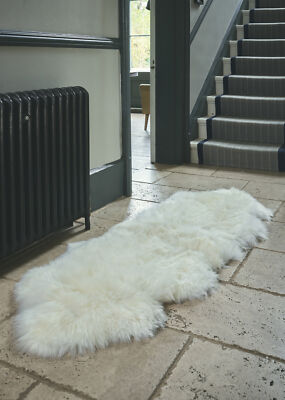 Extra Large Sheepskin Rug Stitched Double Natural Ivory New Zealand ...