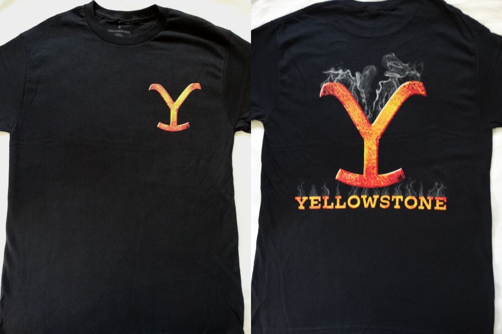 Yellowstone TV Show Dutton Ranch Brand Smoke Logo Licensed T-Shirt | eBay