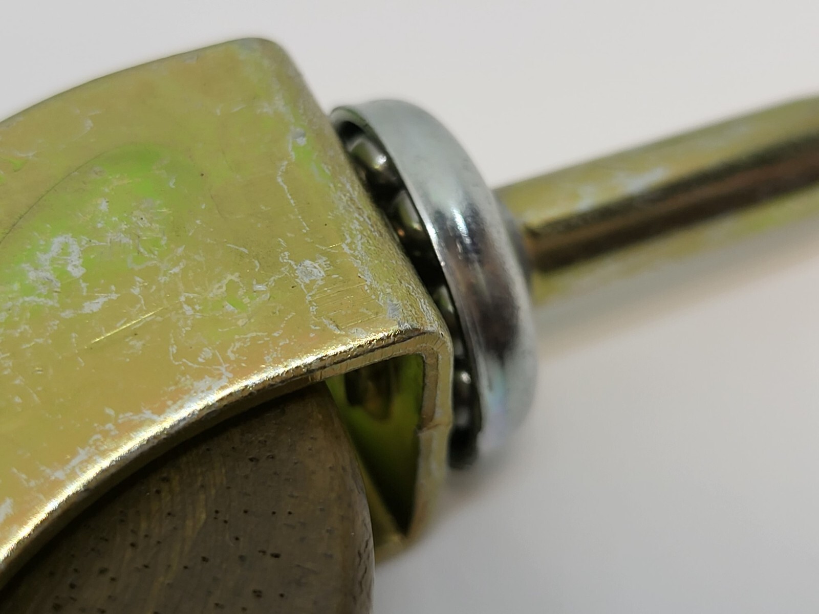 PAIR wood caster wheels BALL BEARING sockets seat grip neck horn chair ...