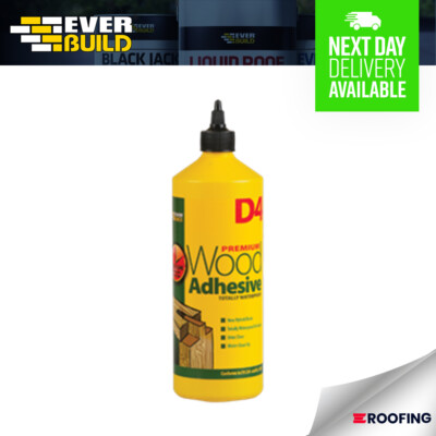 1 x Everbuild D4 Premium Wood Adhesive Totally Waterproof Grade Wood ...