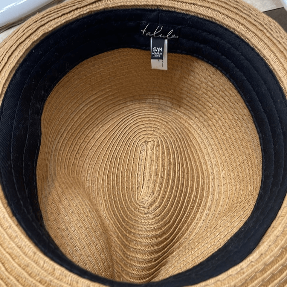 Aritzia Talula Azure Skies Pelham Straw Fedora Hat Size S/M | eBay