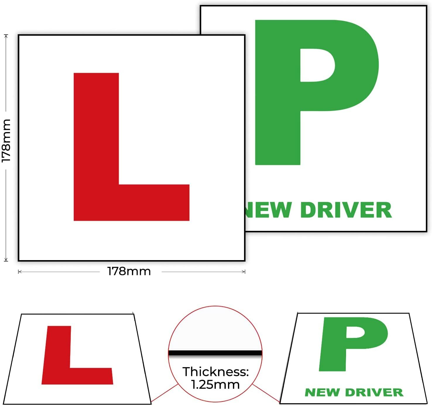 Full Magnetic Car Vehicle Motorbike Learner Driver & Just Passed L & P ...