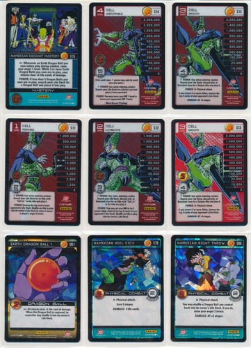 Panini Dragon Ball Z Trading Card Game Mixed CCG Insert Lot of (9 ...