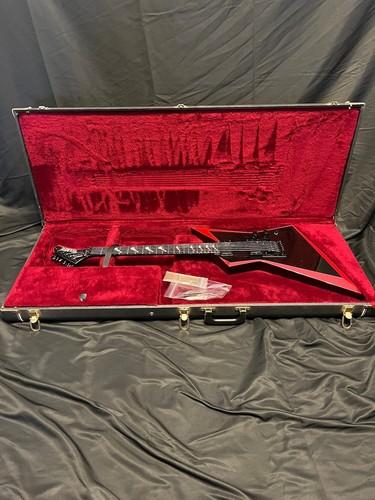 1985 Hamer USA Scepter Guitar Boomerang Inlays Black & Red W/OHSC | eBay