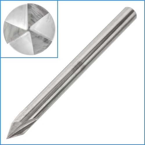4mm 3 Flute 60 Degree HRC45 Carbide Chamfer End Mill Milling Cut Router ...