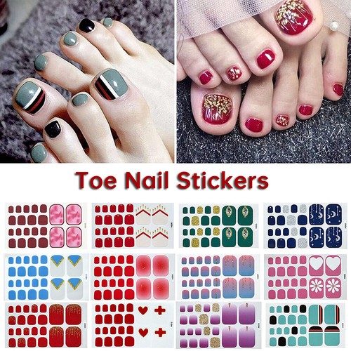 Art Full Cover Nail Stripe Manicure Decals Nail Decorations Toe Nail ...