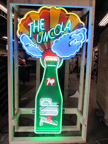 New 7UP " The Uncola" Porcelain Neon Sign 32"W x 72"H | eBay