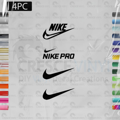Nike PRO SET Heat Transfer Set 🔥 Iron-On IHTV 4pcs Black and White | eBay