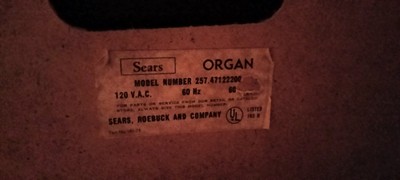 Sears and Roebuck Model 257 Organ | eBay